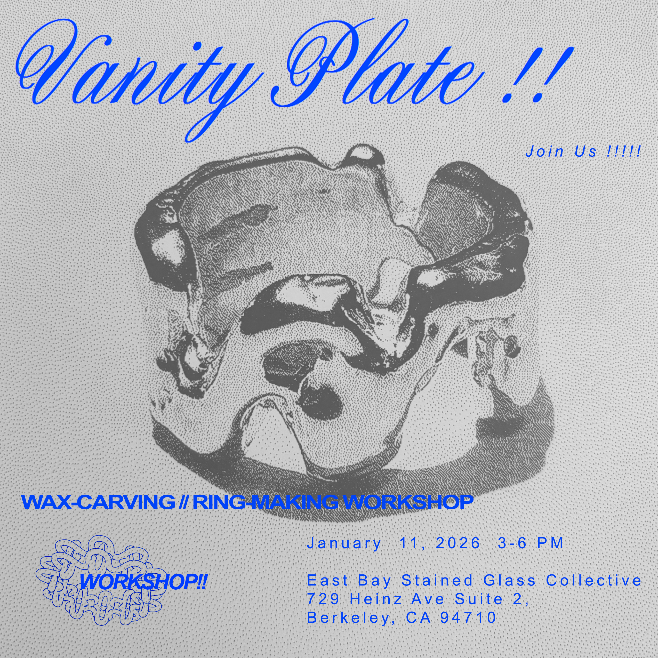 Vanity Plate !! Workshop – Claire Zurkowski